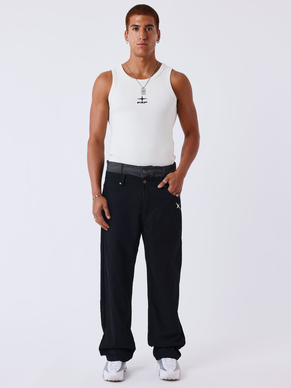 Contrast Waist Layered Pants – PXP