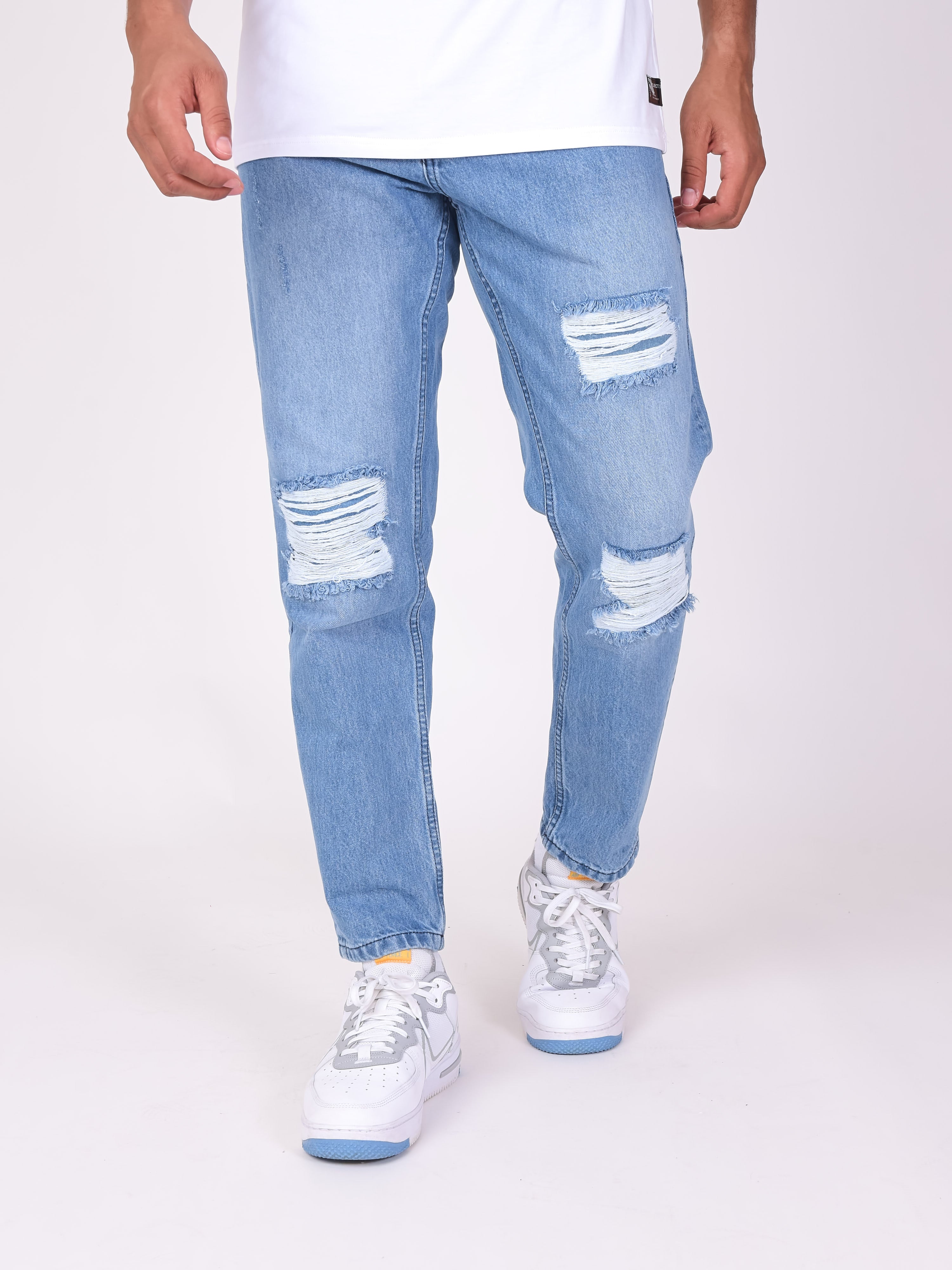 Relaxed fit jeans with holes – PXP
